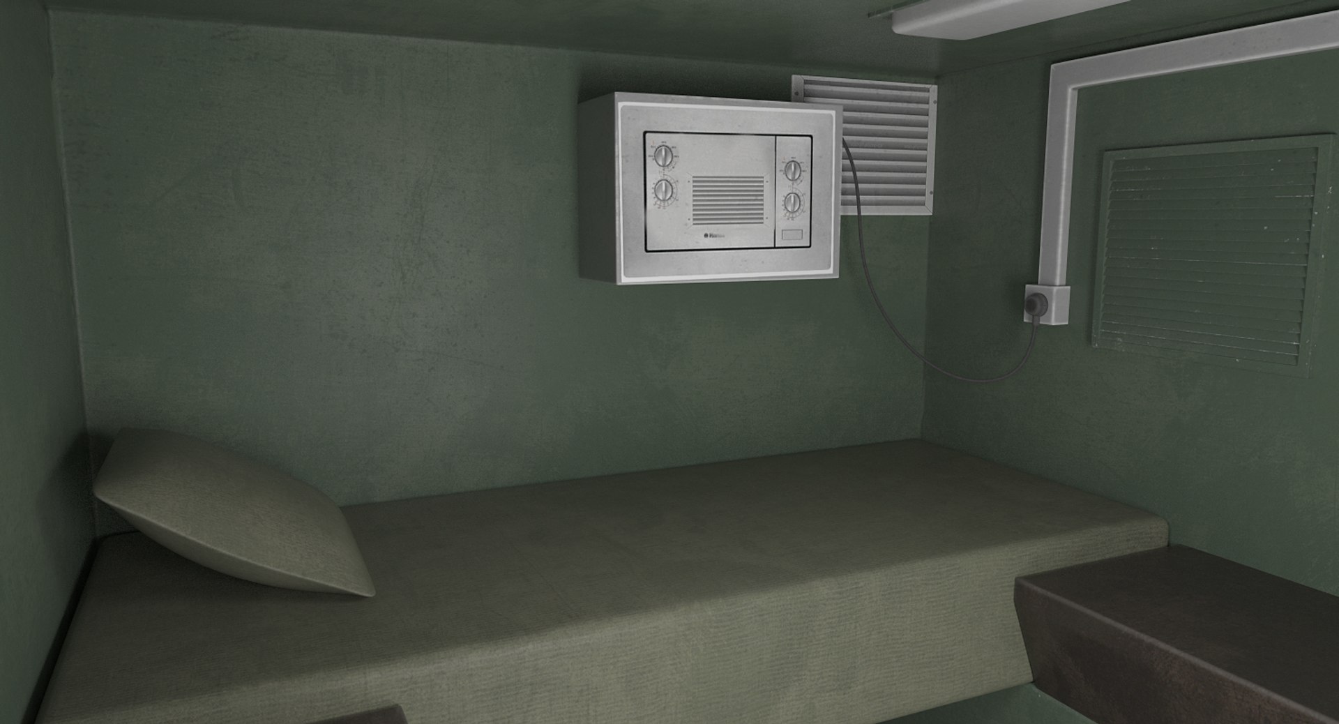 shelter hmmwv m1037 rigged 3d model