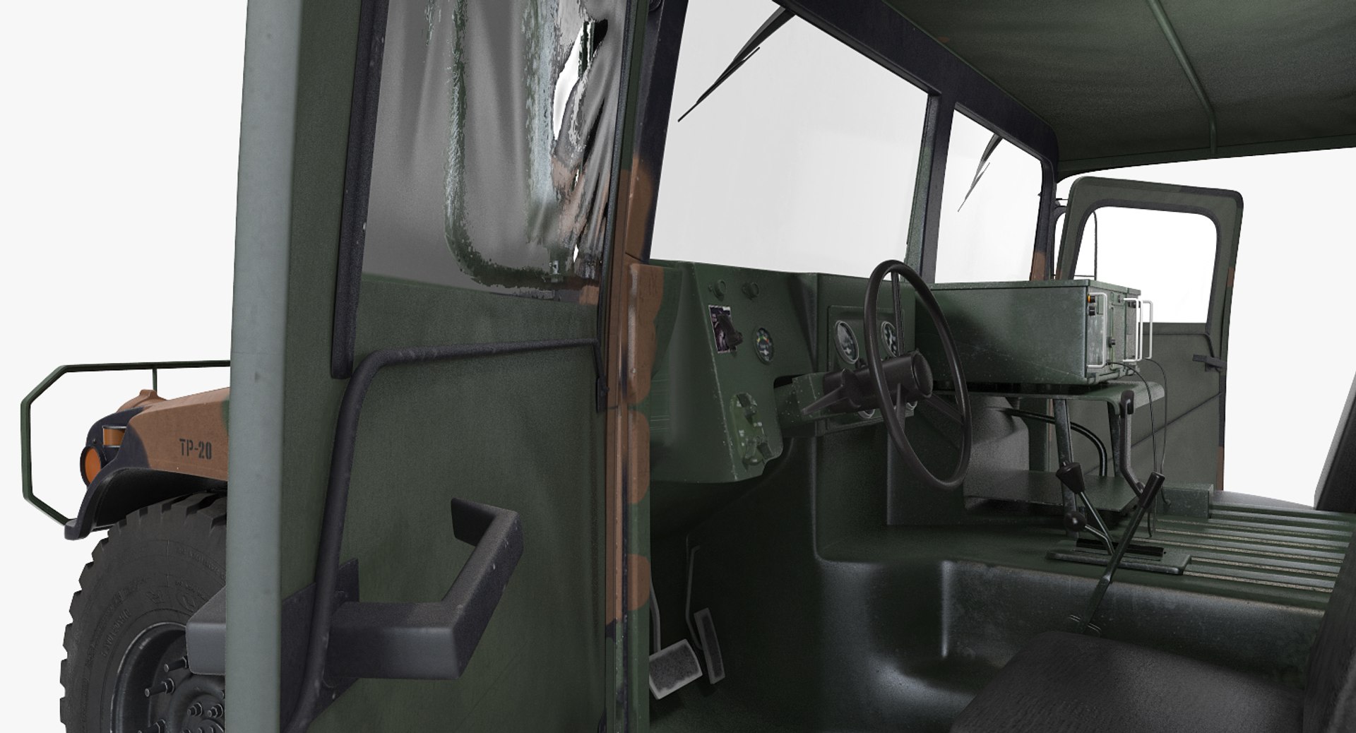 shelter hmmwv m1037 rigged 3d model