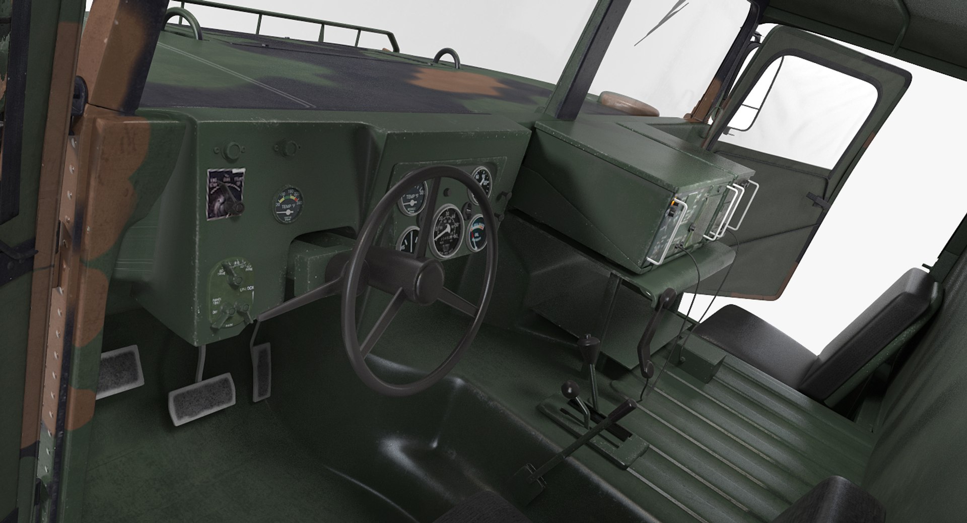 shelter hmmwv m1037 rigged 3d model