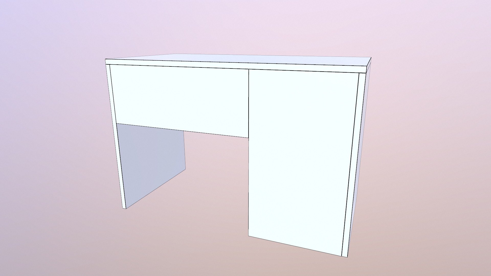 Computer Table 3D Model - TurboSquid 2090990