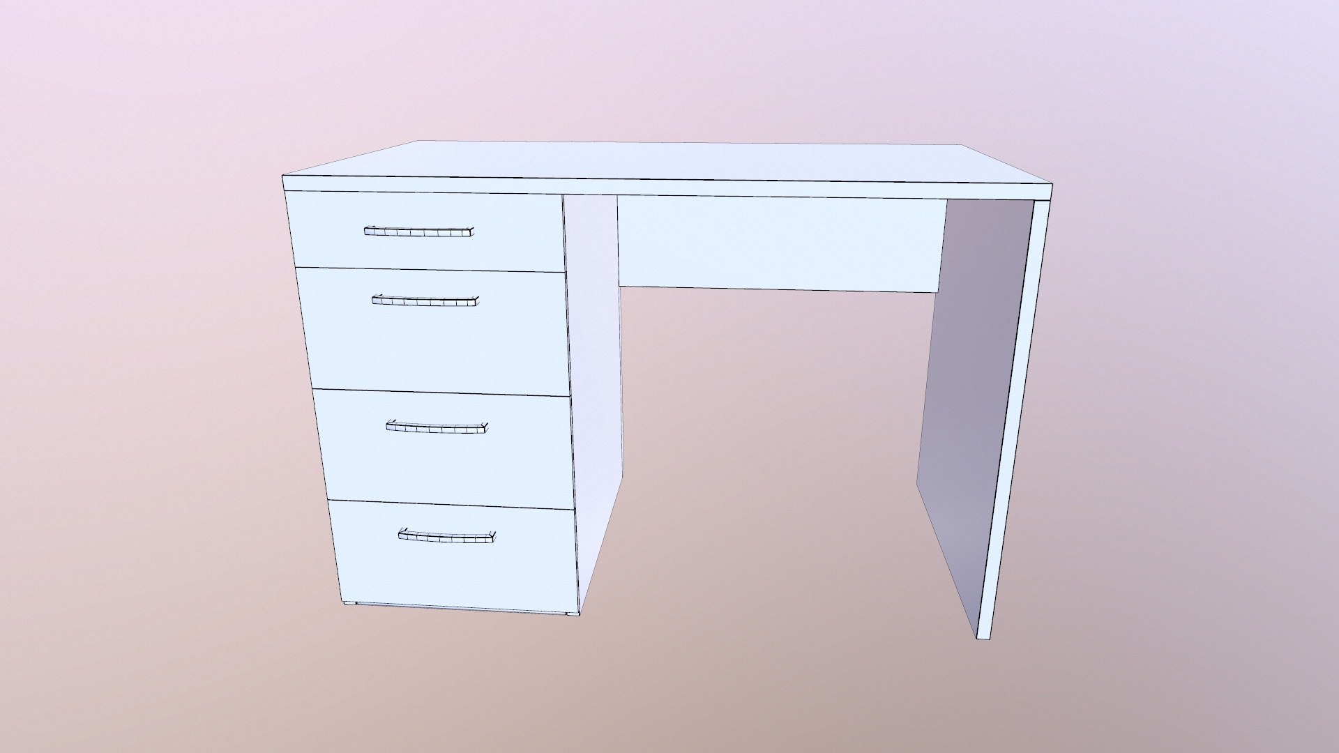 Computer Table 3D Model - TurboSquid 2090990