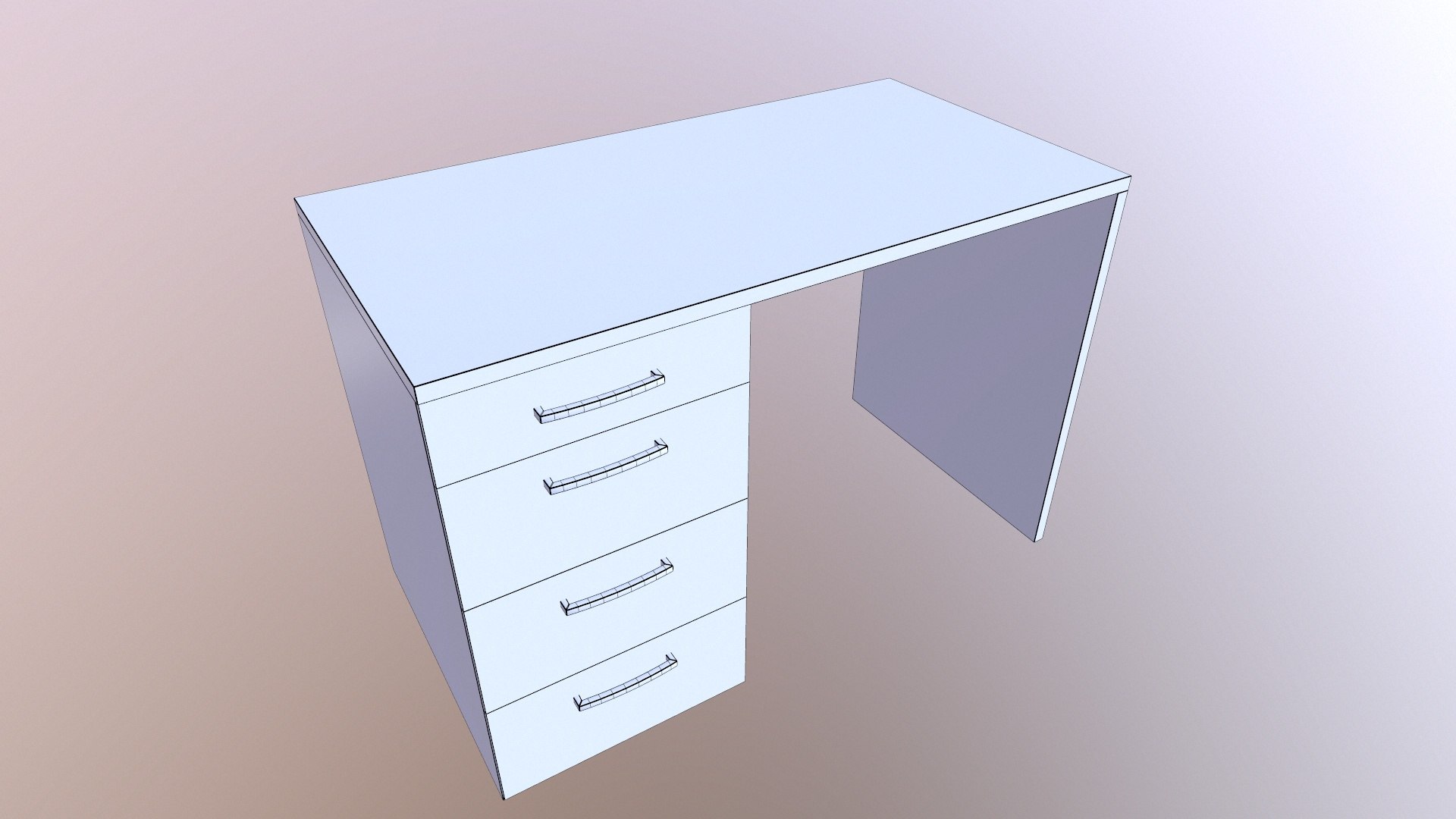Computer Table 3D Model - TurboSquid 2090990