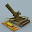 3d model wwi flying pig mortar