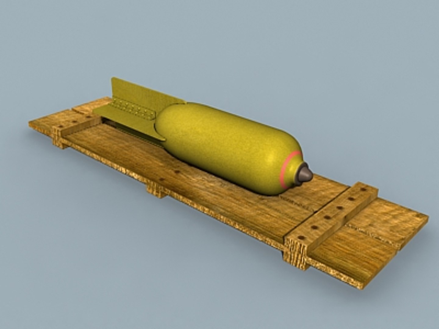 3d model wwi flying pig mortar