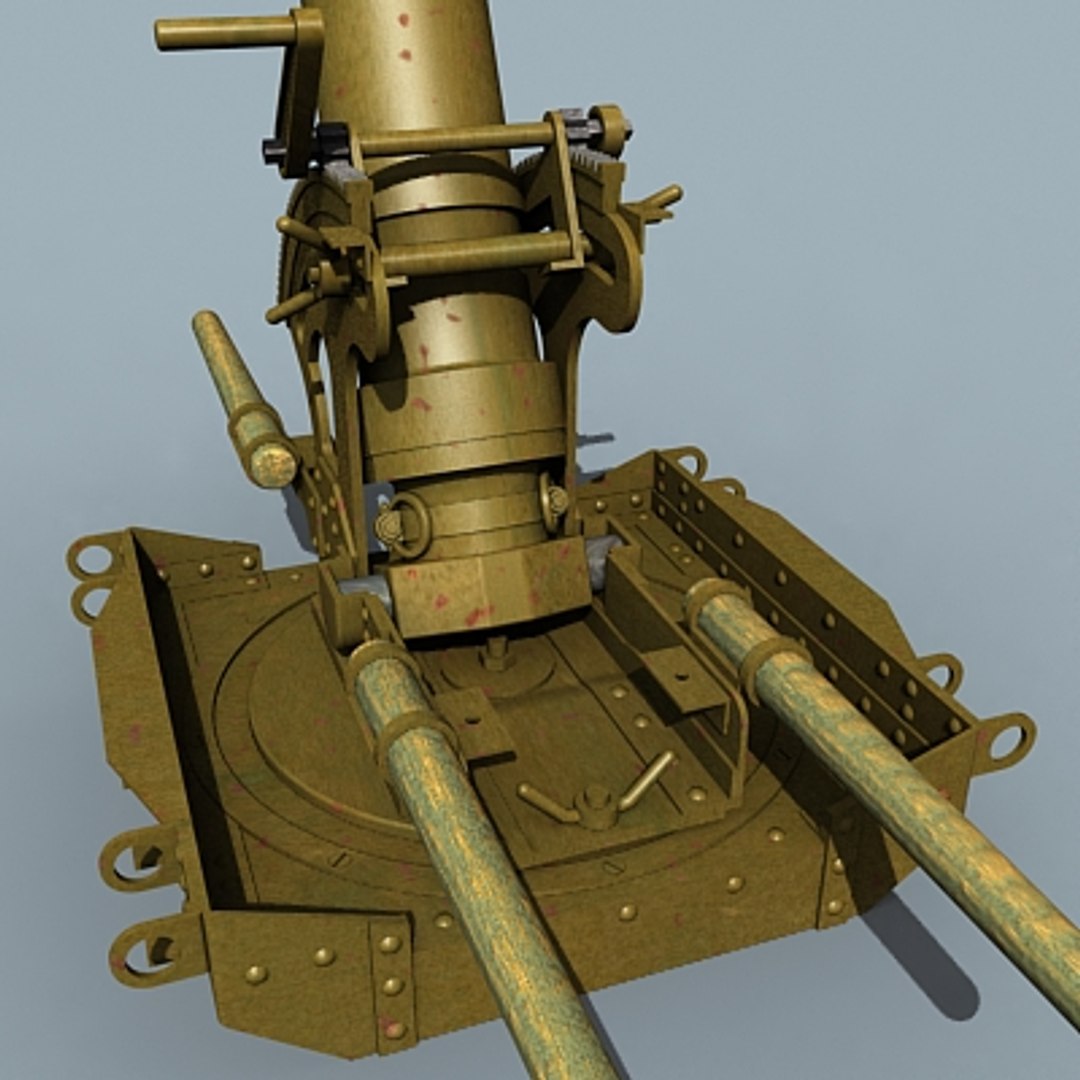 3d model wwi flying pig mortar