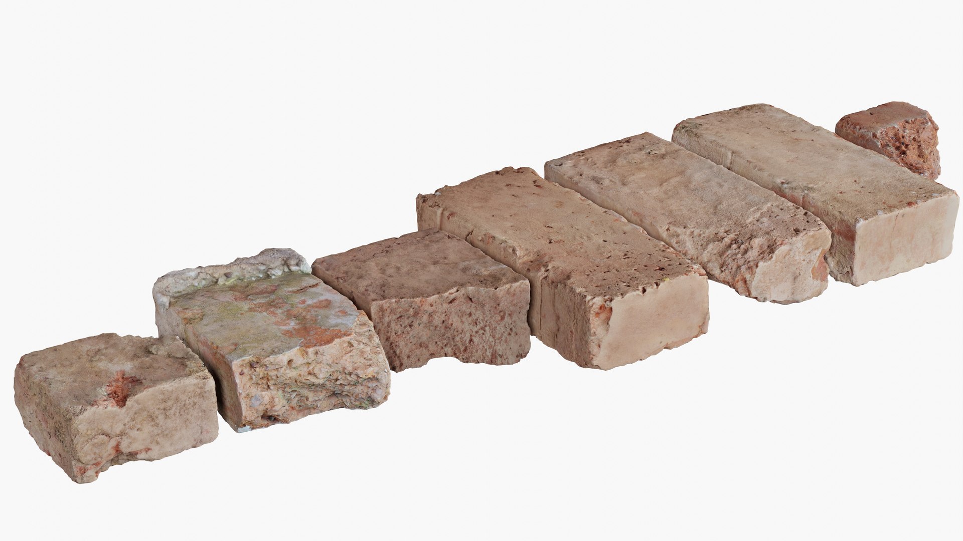 7 Bricks Debris Collection Model - TurboSquid 1983680