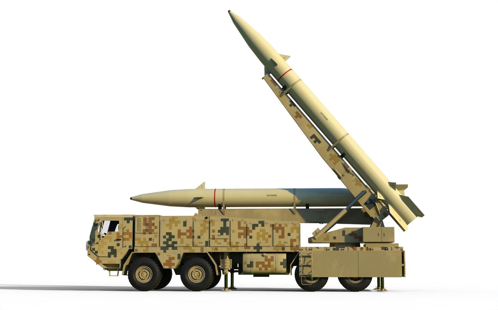 3D Zolfaghar Iranian Road-mobile Missile - TurboSquid 1983542