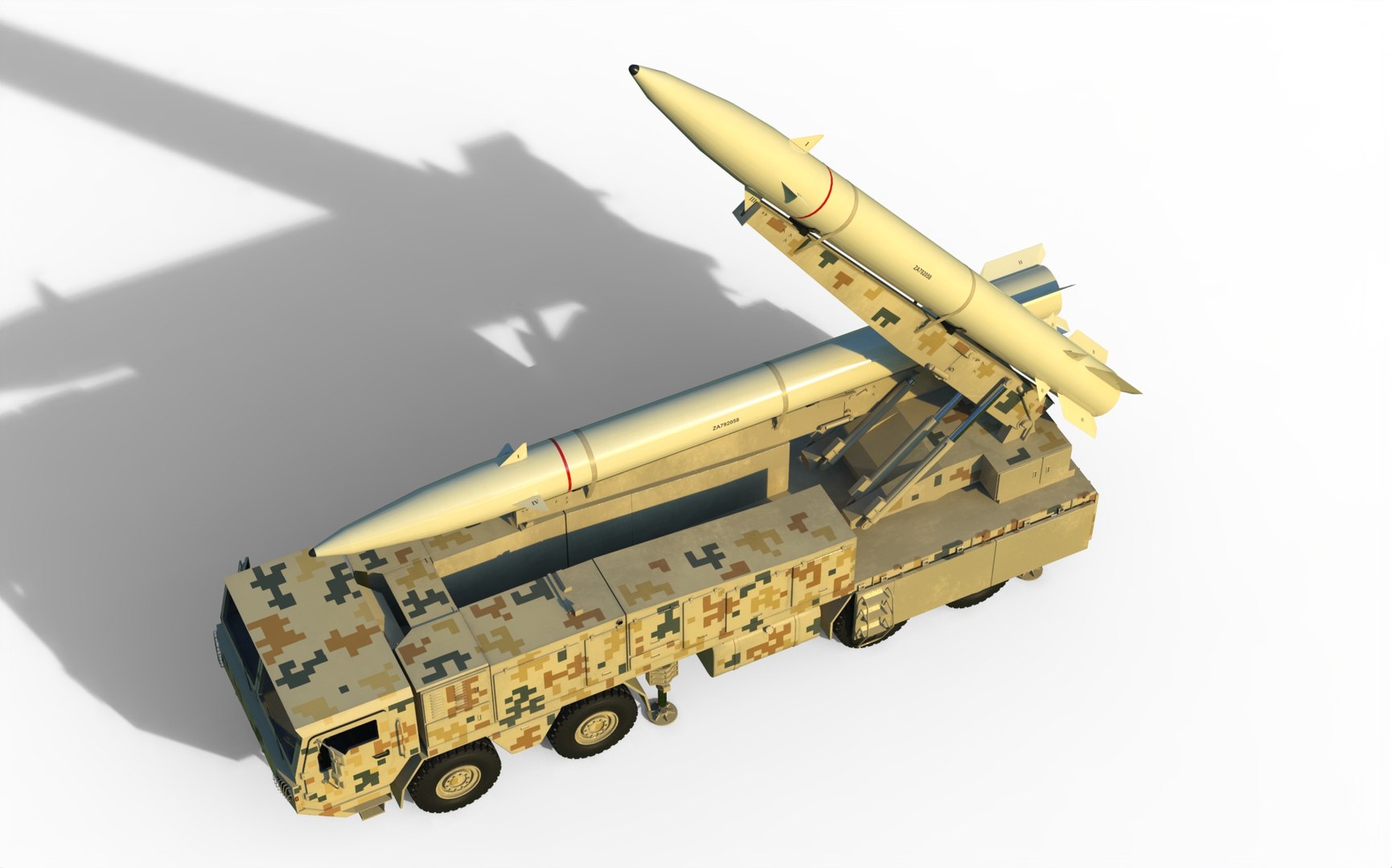 3D Zolfaghar Iranian Road-mobile Missile - TurboSquid 1983542