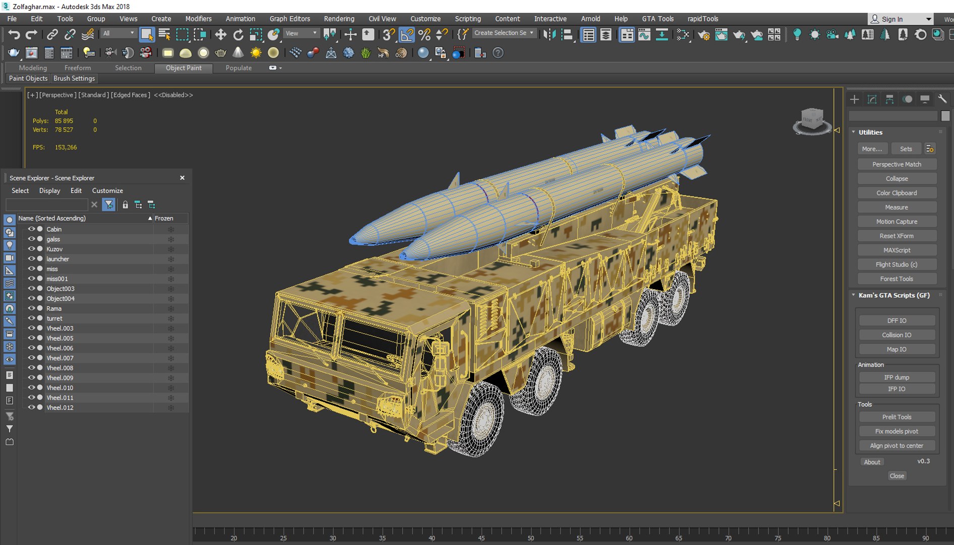 3D Zolfaghar Iranian Road-mobile Missile - TurboSquid 1983542
