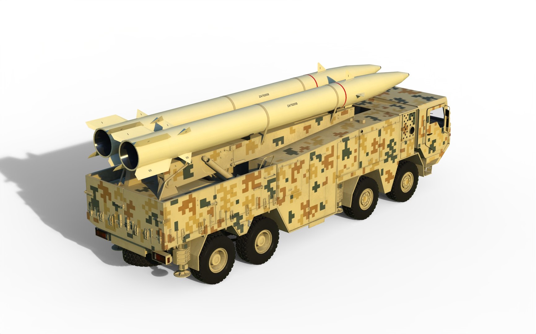 3D Zolfaghar Iranian Road-mobile Missile - TurboSquid 1983542