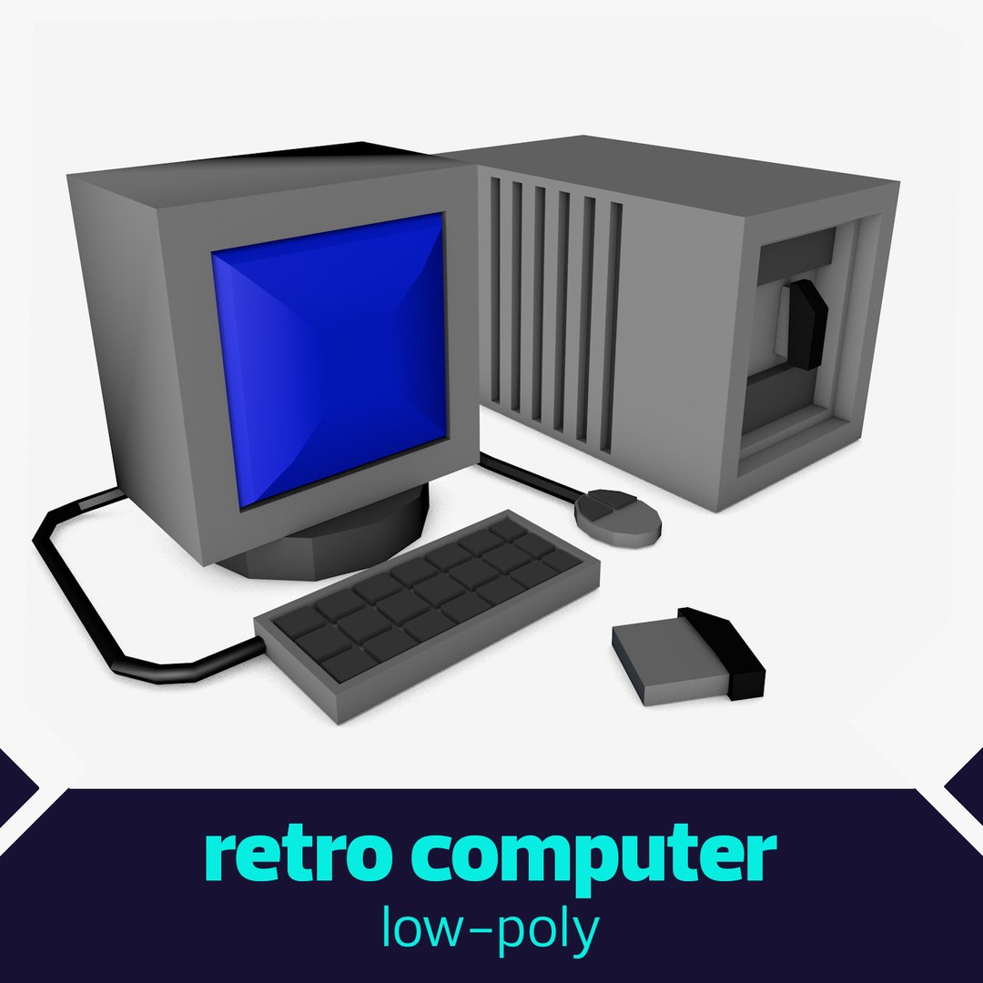 retro computer c4d free