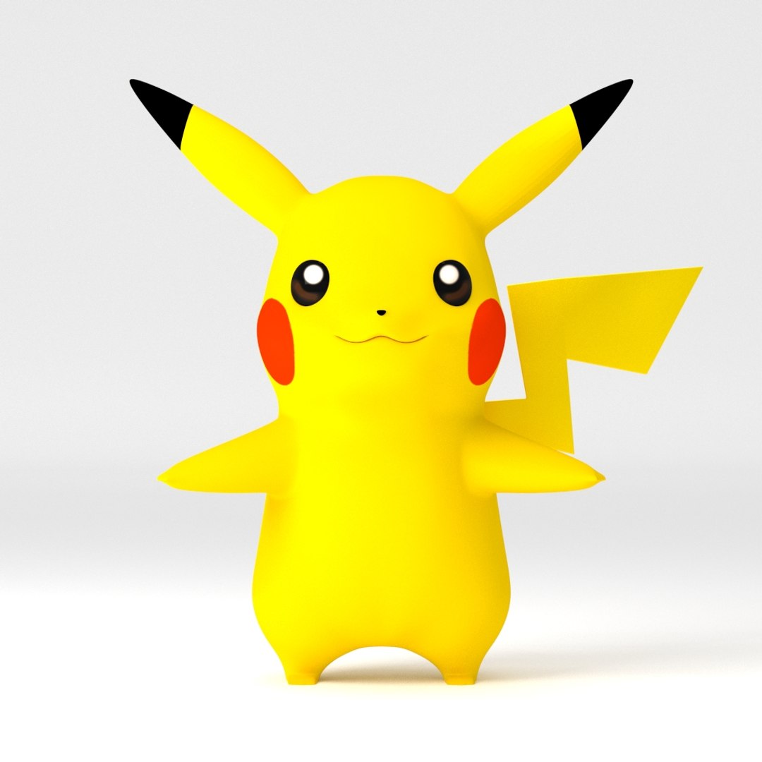 3d Model Of Pikachu Charizard Blastoise
