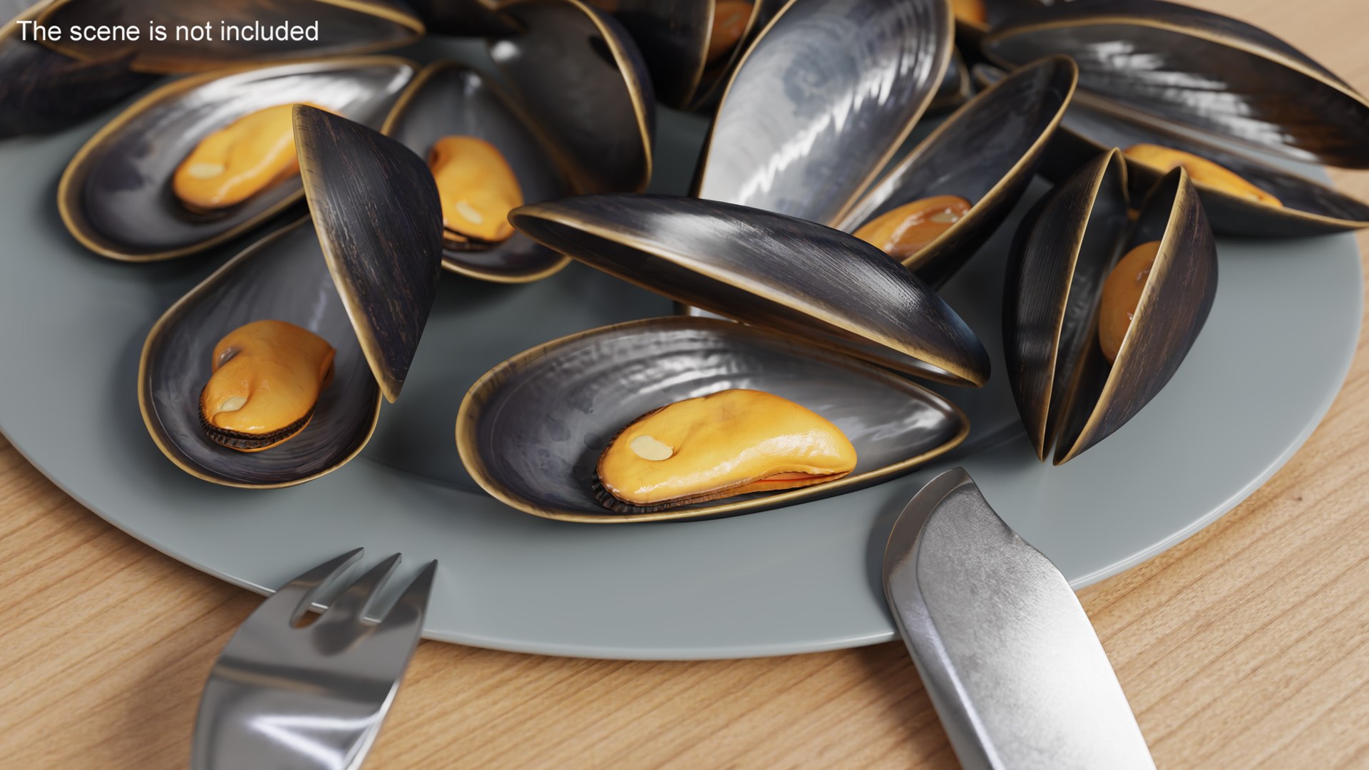 3D Boiled Sea Mussel Model - TurboSquid 2277625