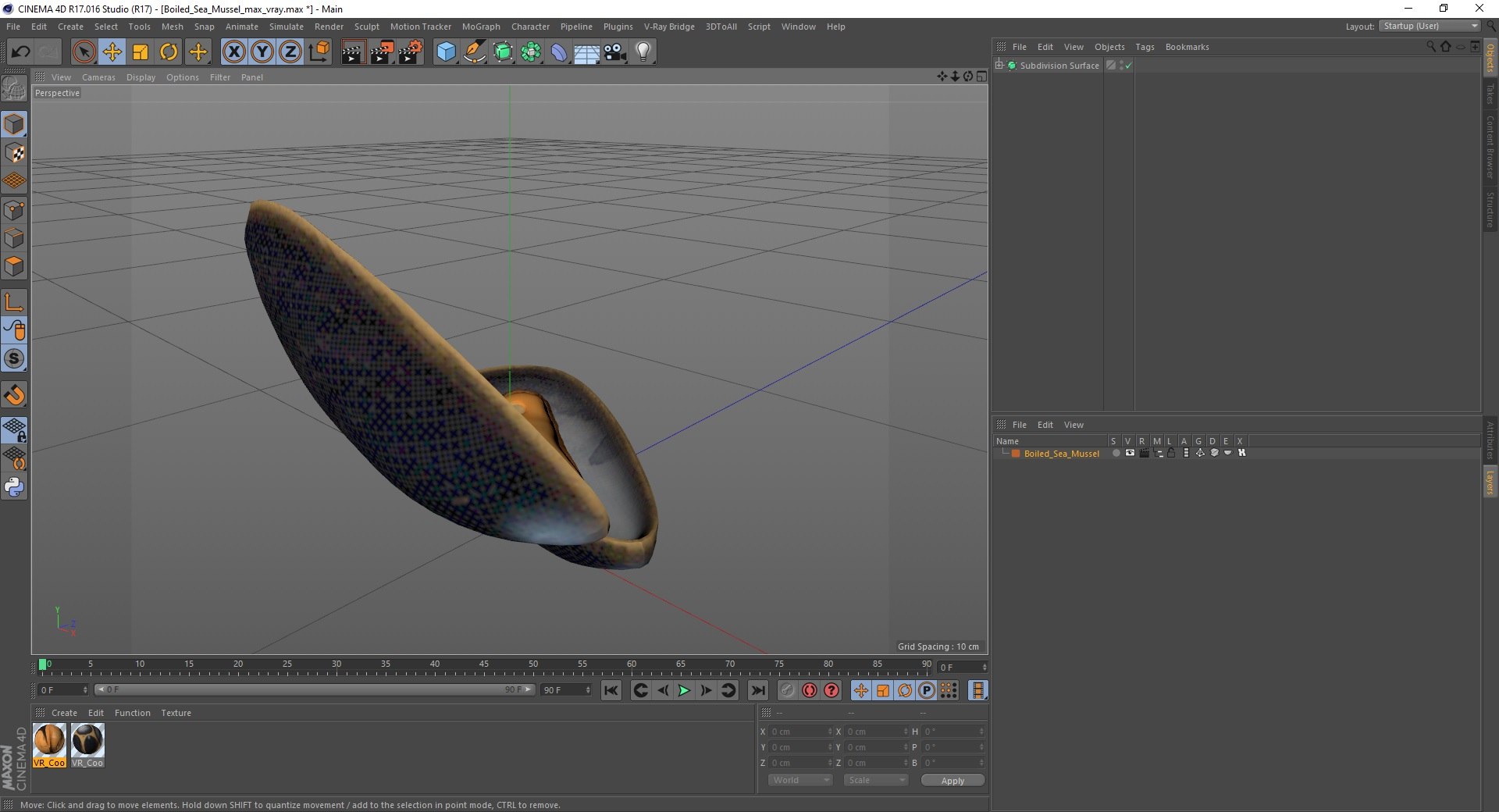 3D Boiled Sea Mussel Model - TurboSquid 2277625