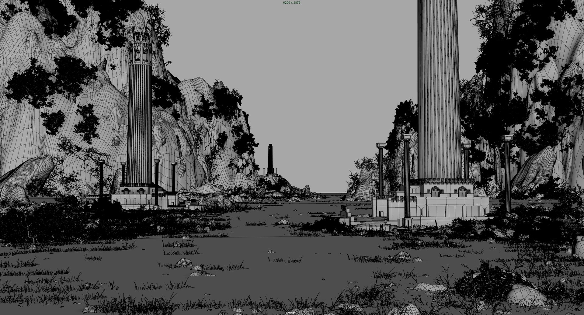 3D Fantasy Sunset Sea Towers - TurboSquid 1812970