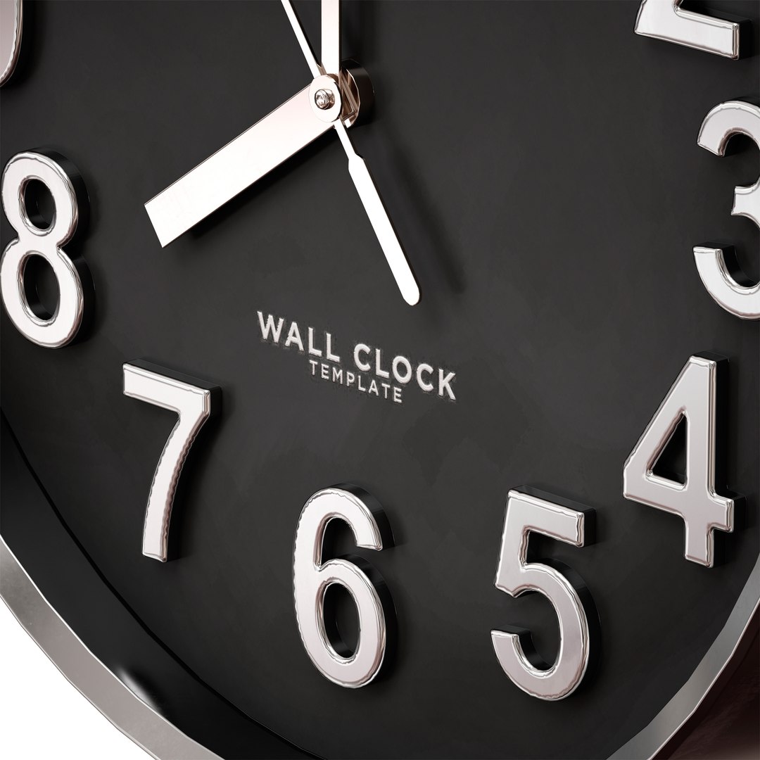 3D Round Wall Clock Model - TurboSquid 1964181