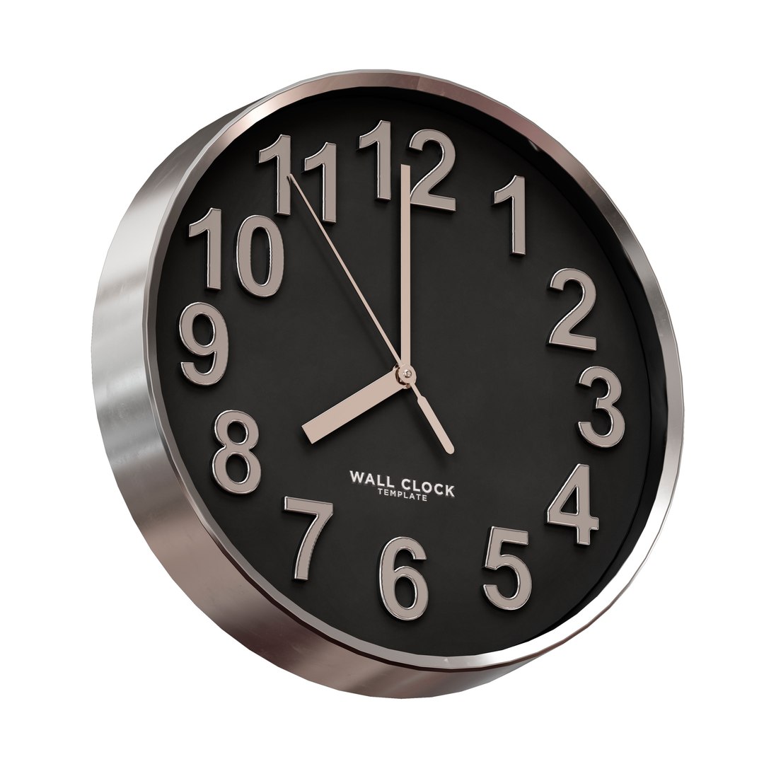 3D Round Wall Clock Model - TurboSquid 1964181