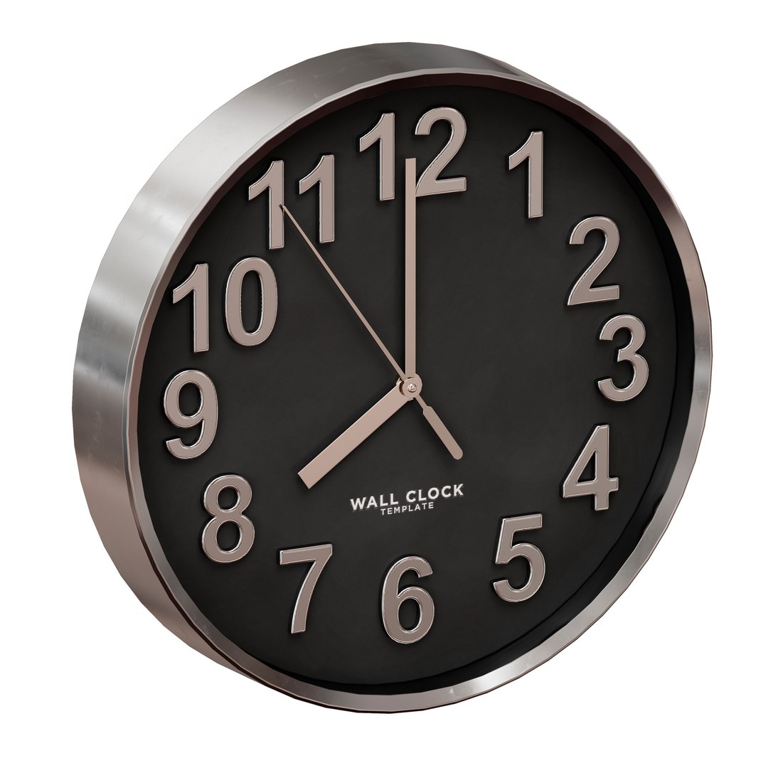 3D Round Wall Clock Model - TurboSquid 1964181