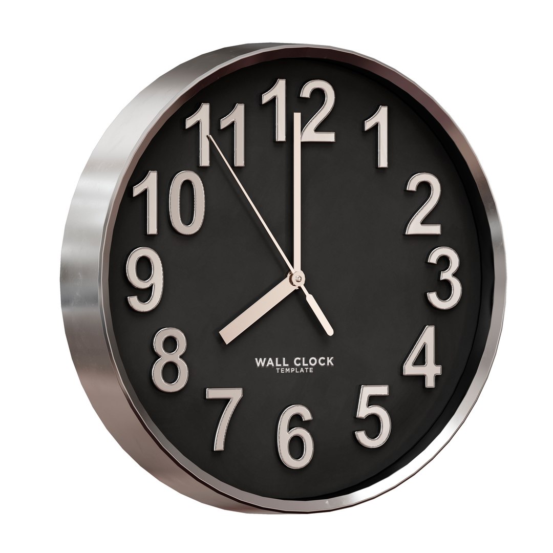 3D Round Wall Clock Model - TurboSquid 1964181