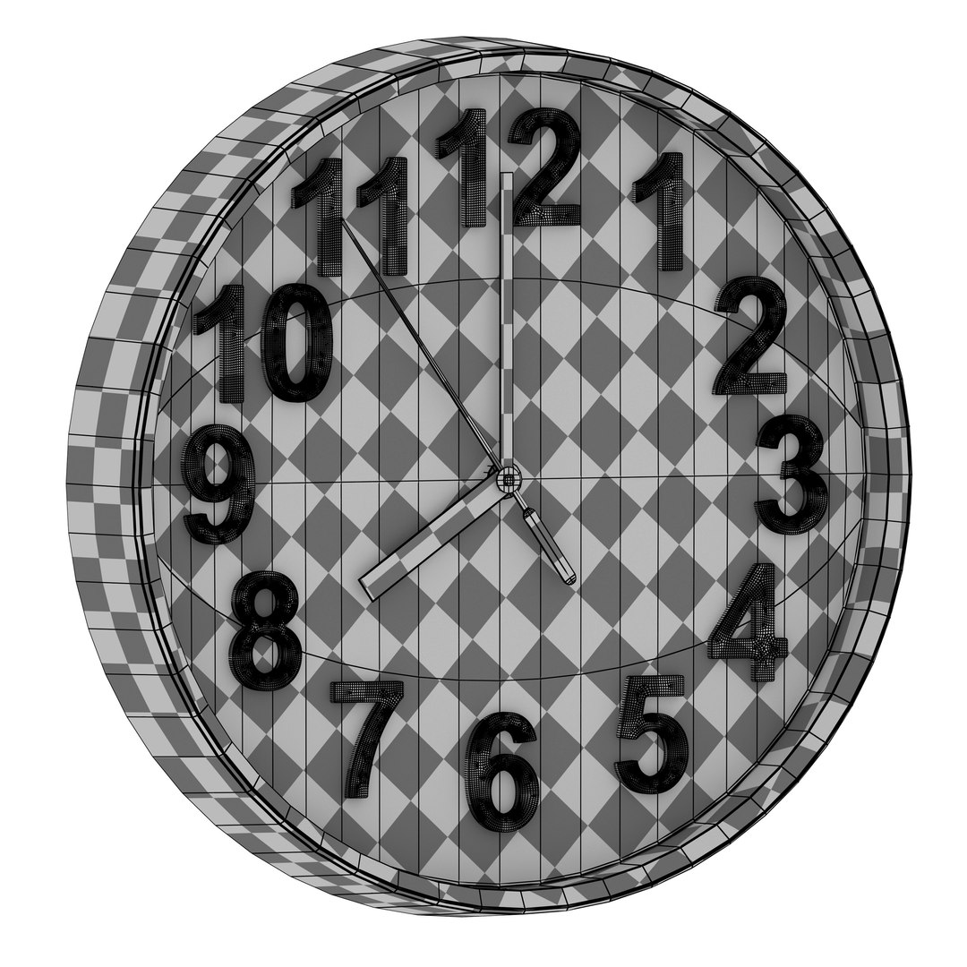 3D Round Wall Clock Model - TurboSquid 1964181