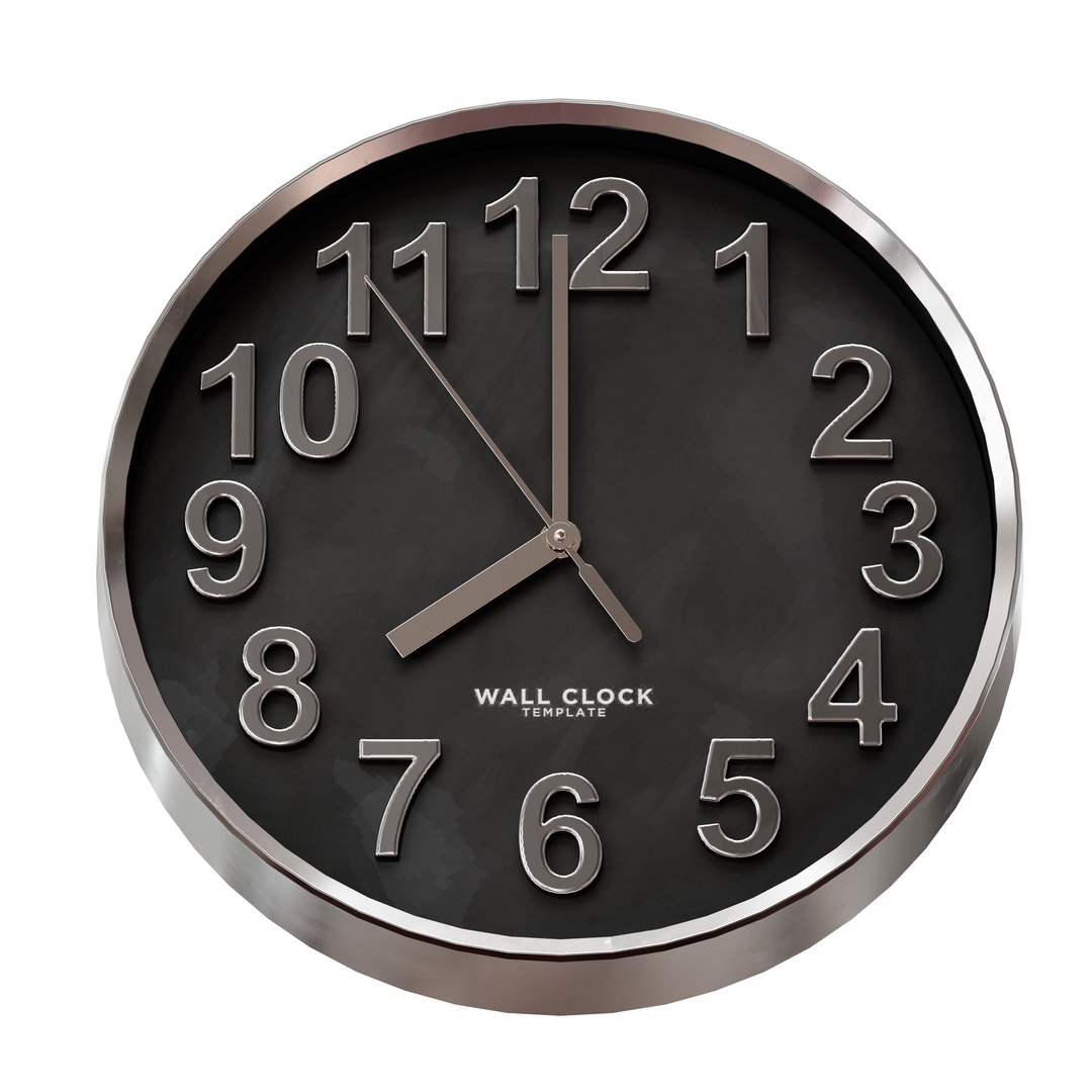 3D Round Wall Clock Model - TurboSquid 1964181