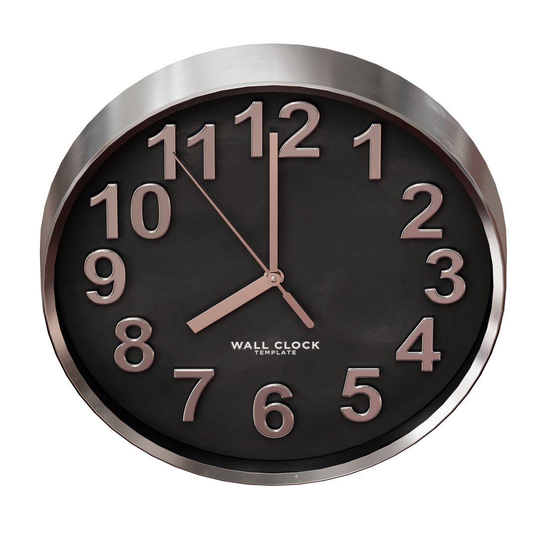 3D Round Wall Clock Model - TurboSquid 1964181