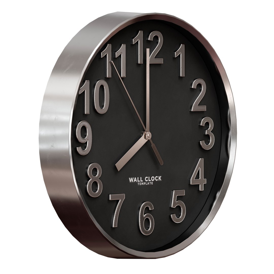 3D Round Wall Clock Model - TurboSquid 1964181