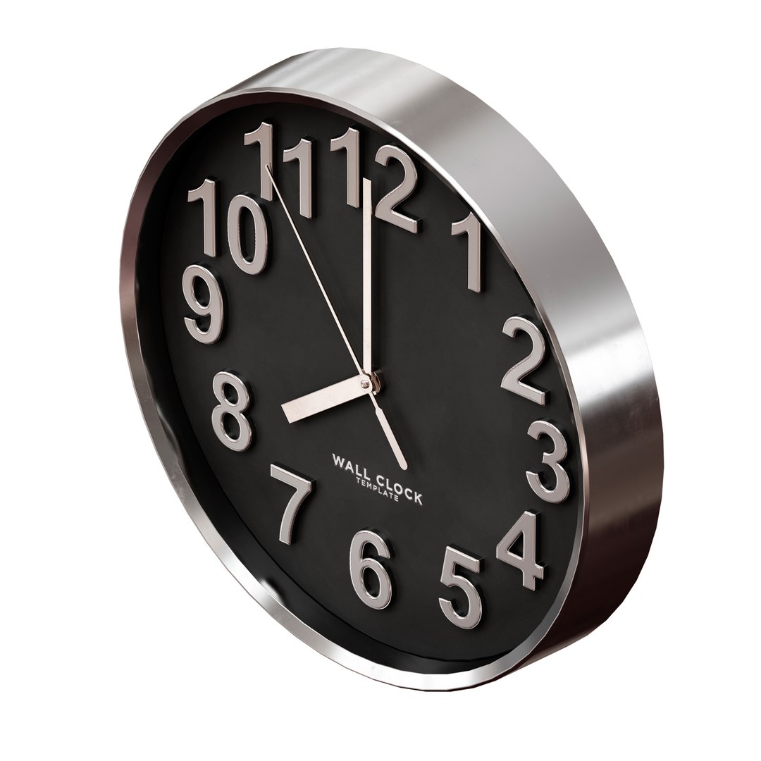 3D Round Wall Clock Model - TurboSquid 1964181