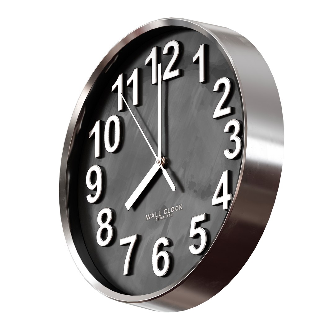 3D Round Wall Clock Model - TurboSquid 1964181