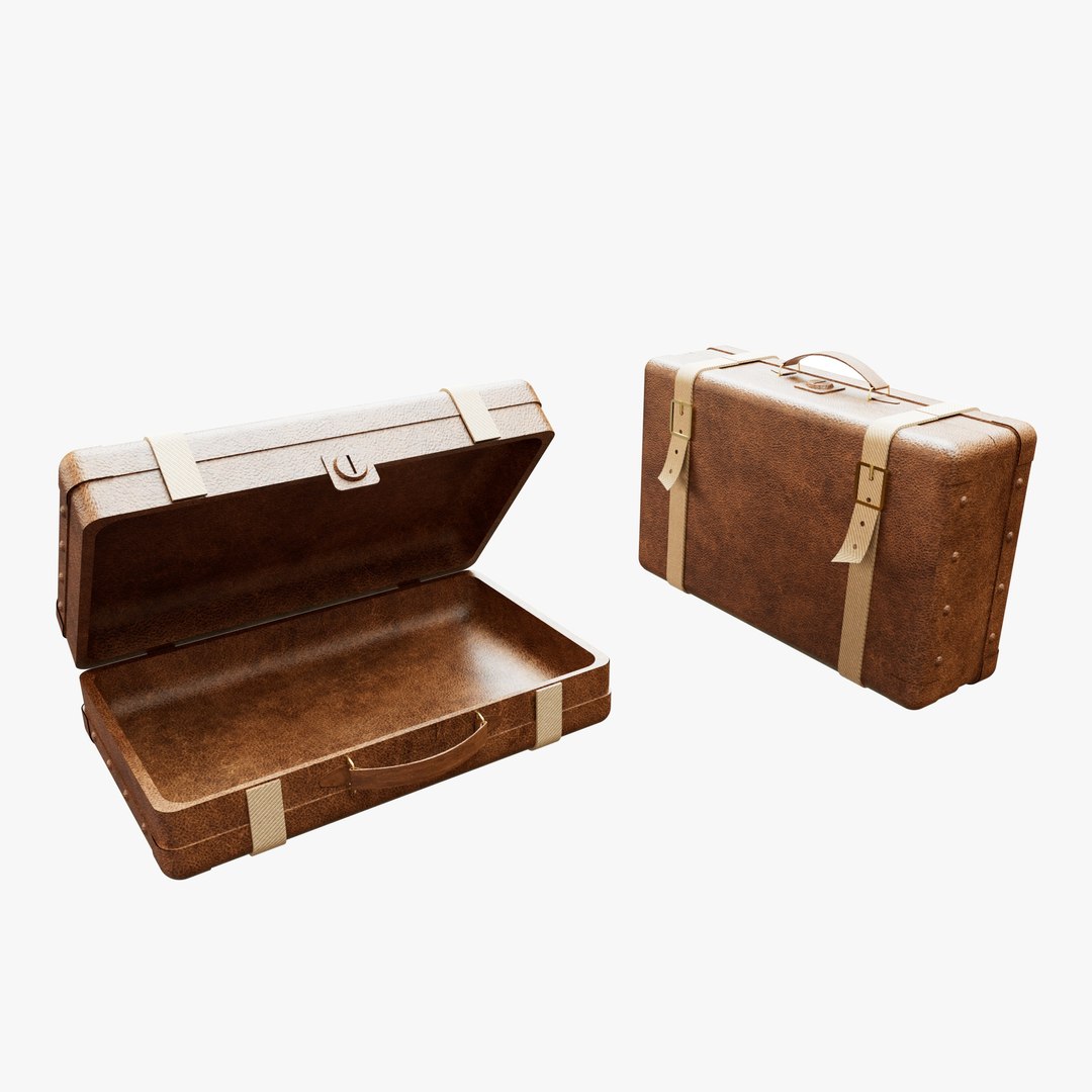 3D Suitcase Briefcase - Open and Closed - 3D Asset model - TurboSquid ...