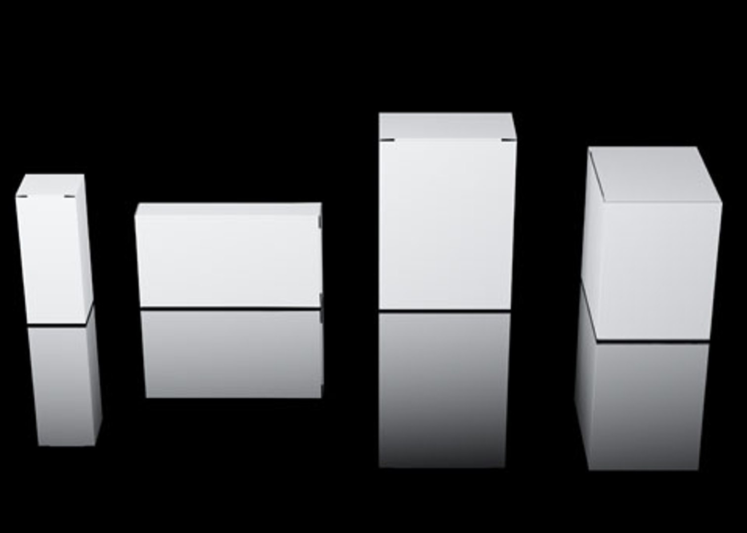 Folding Boxes 3d Model