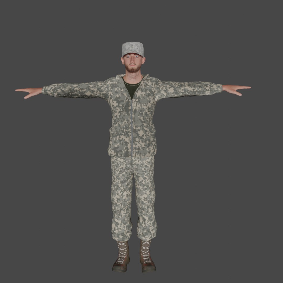 3D Man Soldier 03 Low-poly - TurboSquid 1584154