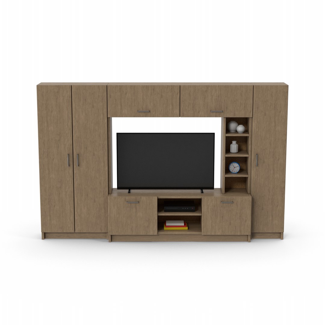 3D Model TV Unit Set - TurboSquid 2056903