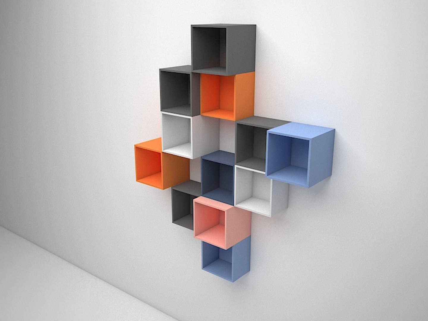 3D book bookcase - TurboSquid 1307254