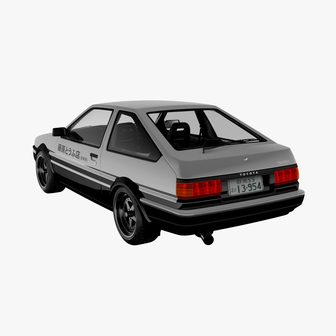 Rigged Toyota AE86 Trueno 3D Model - TurboSquid 2039751