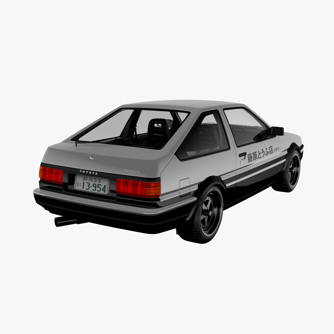 Rigged Toyota AE86 Trueno 3D Model - TurboSquid 2039751