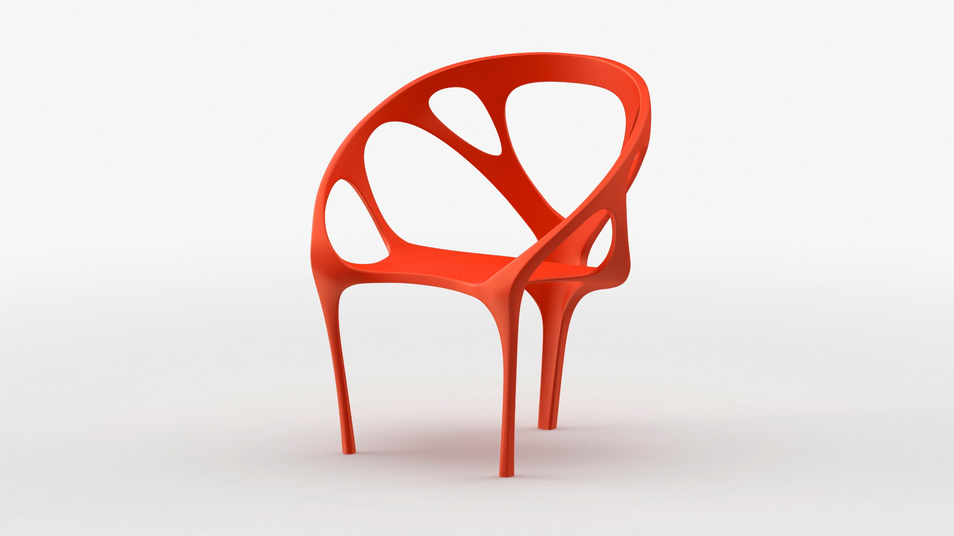 Modern Red Chair 3D - TurboSquid 1997507