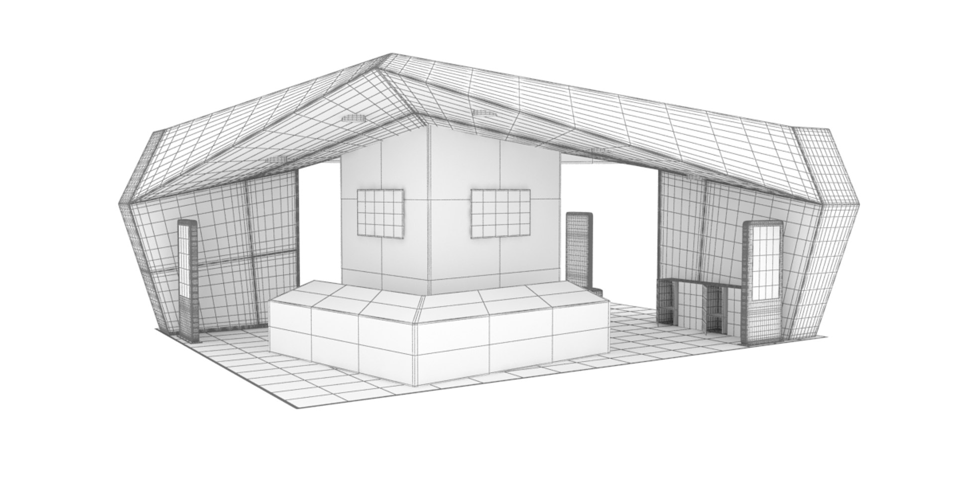 6x8m Stand Fair 3D Model - TurboSquid 1258106