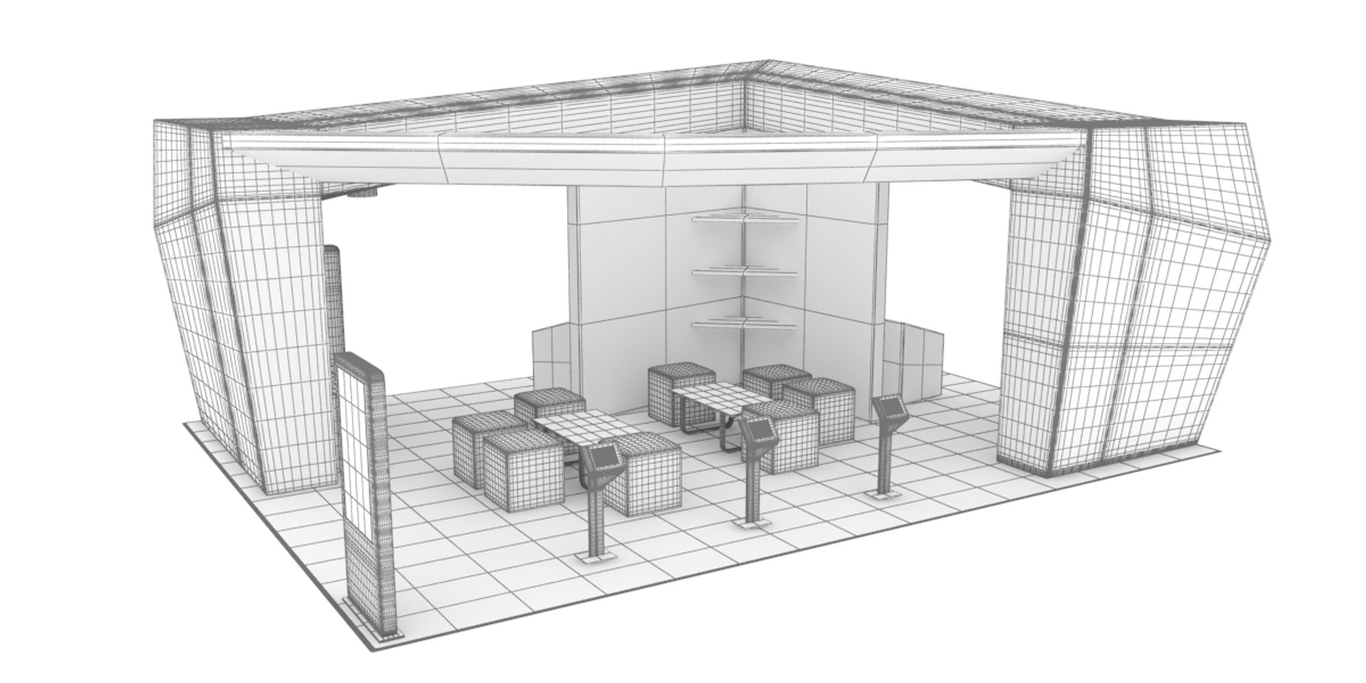 6x8m Stand Fair 3D Model - TurboSquid 1258106