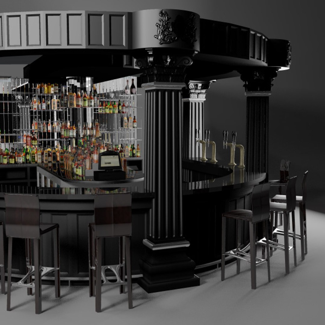 3d Model Traditional Bar
