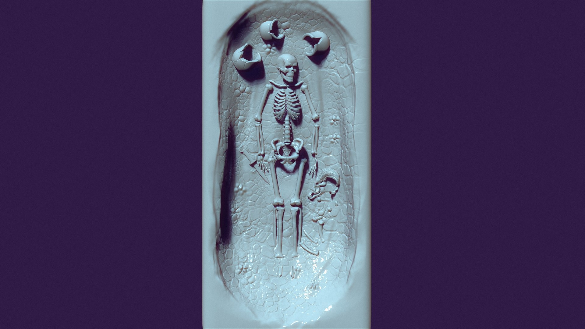 3D Skeleton In Historical Saka Excavations Model - TurboSquid 2123493