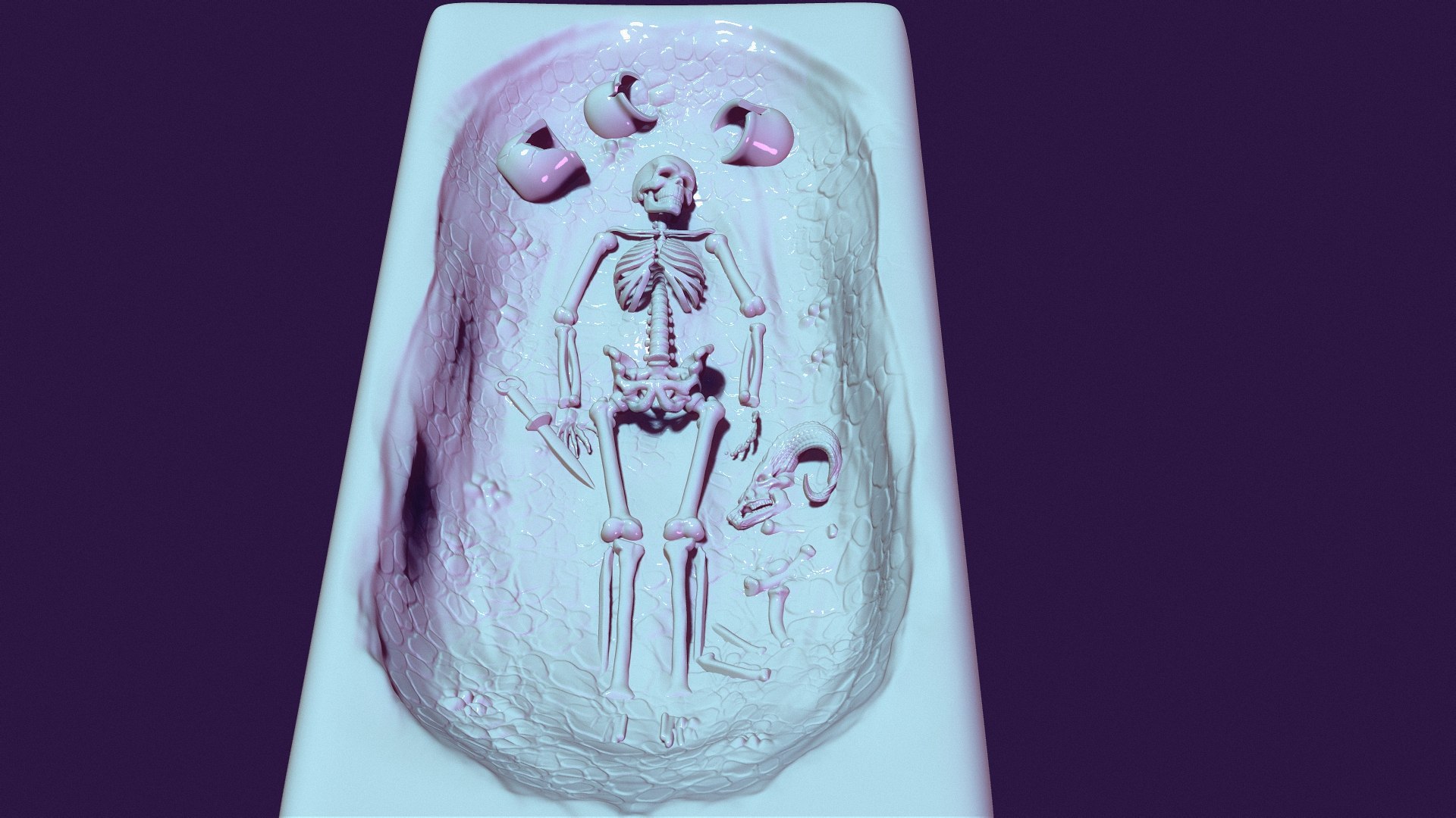 3D Skeleton In Historical Saka Excavations Model - TurboSquid 2123493