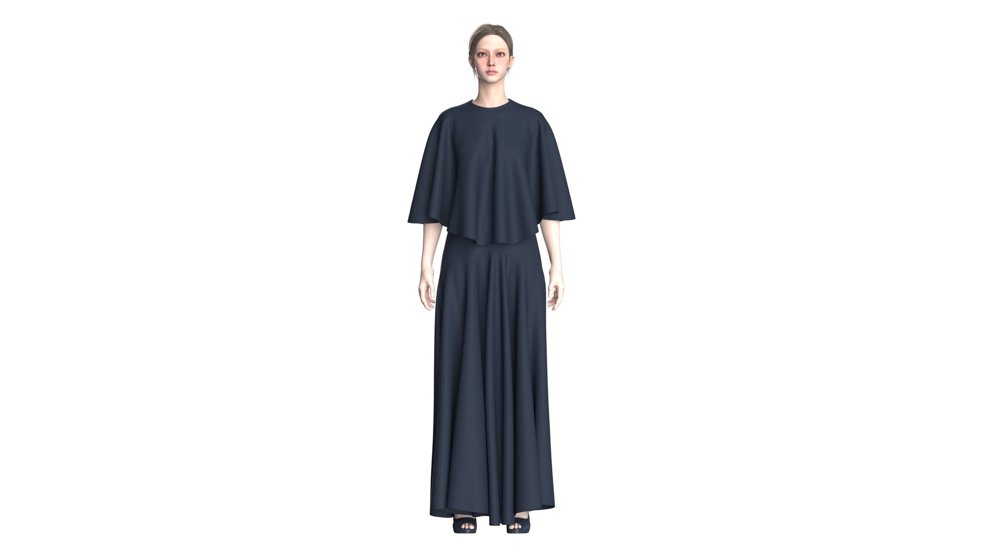 Girls Cope Dress 3D Model - TurboSquid 2395734