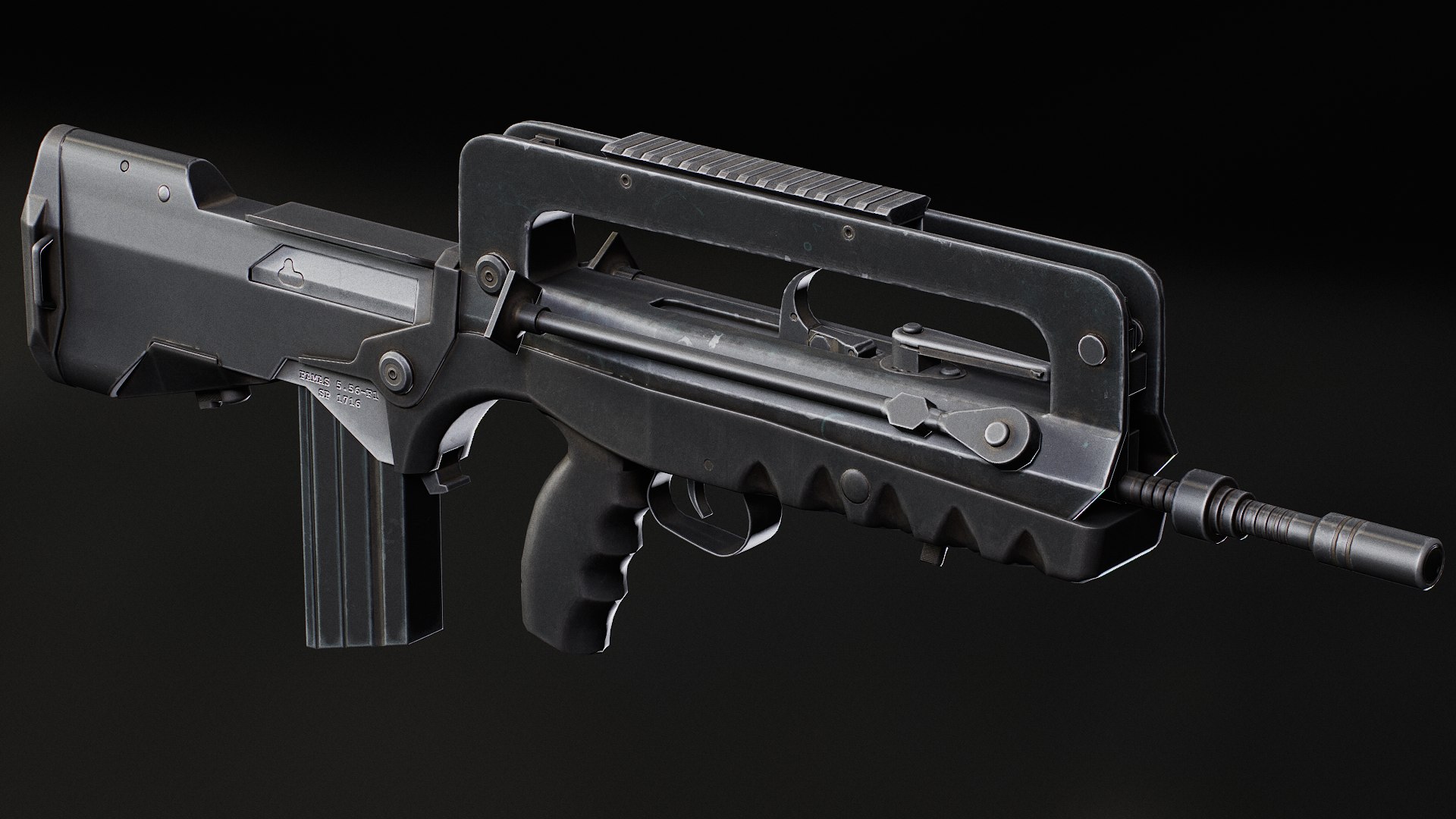 3D Famas F1 Assault Rifle - Mobile Ready Low Poly - TurboSquid 2283758