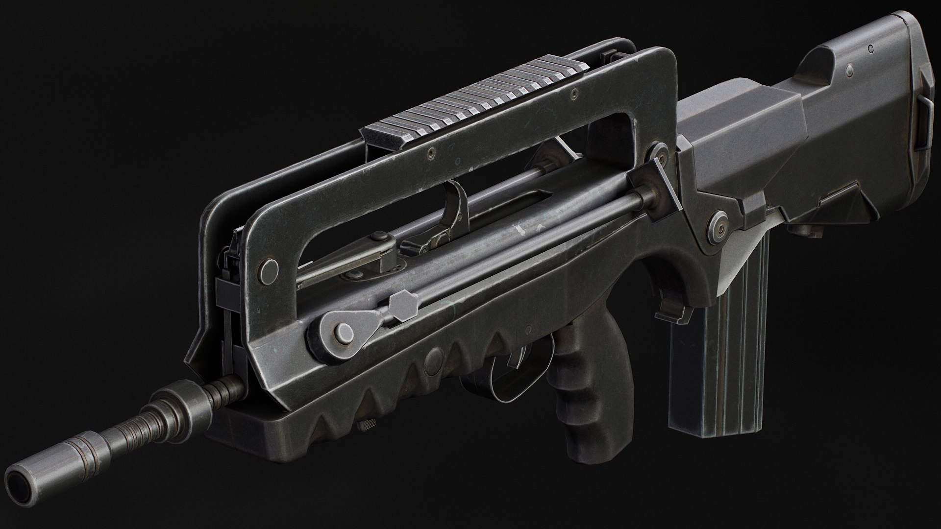 3D Famas F1 Assault Rifle - Mobile Ready Low Poly - TurboSquid 2283758