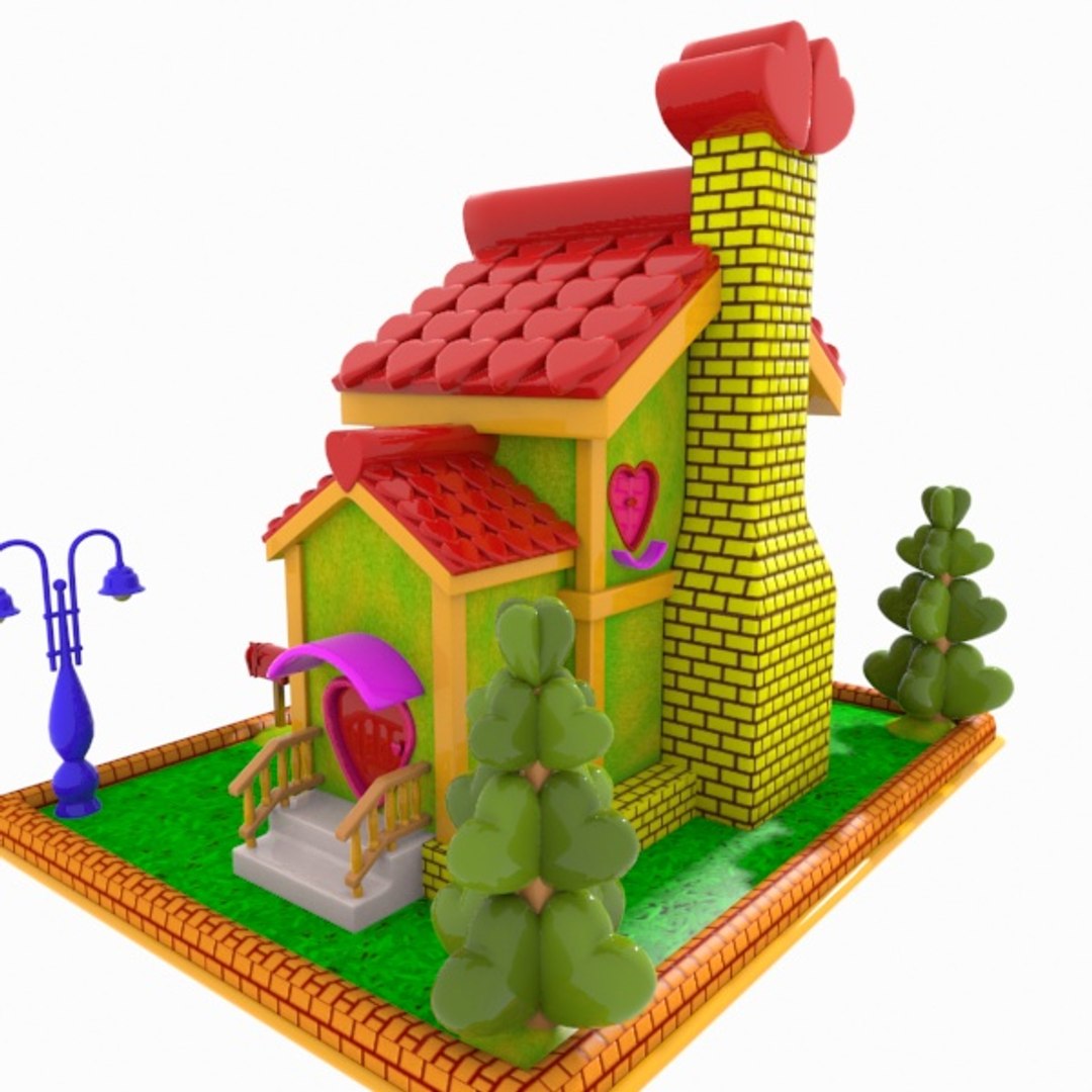 3ds Cartoon House Toon