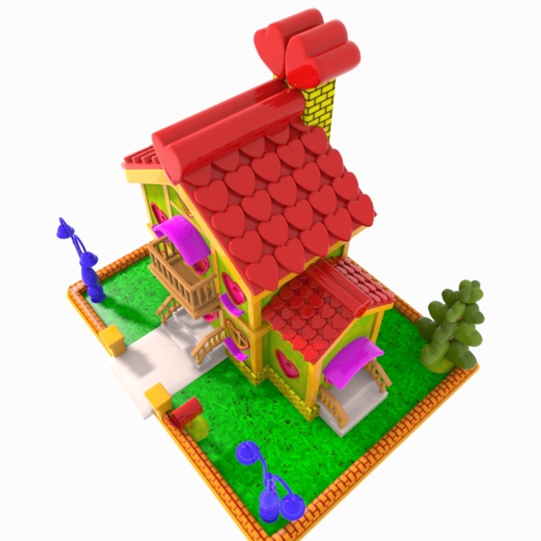 3ds Cartoon House Toon
