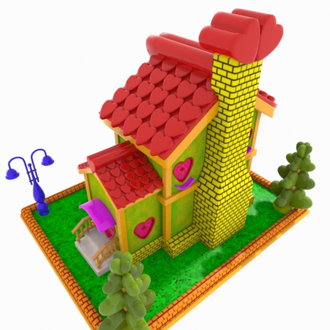 3ds Cartoon House Toon