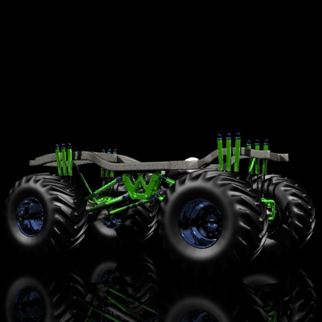 3d model monster truck frame