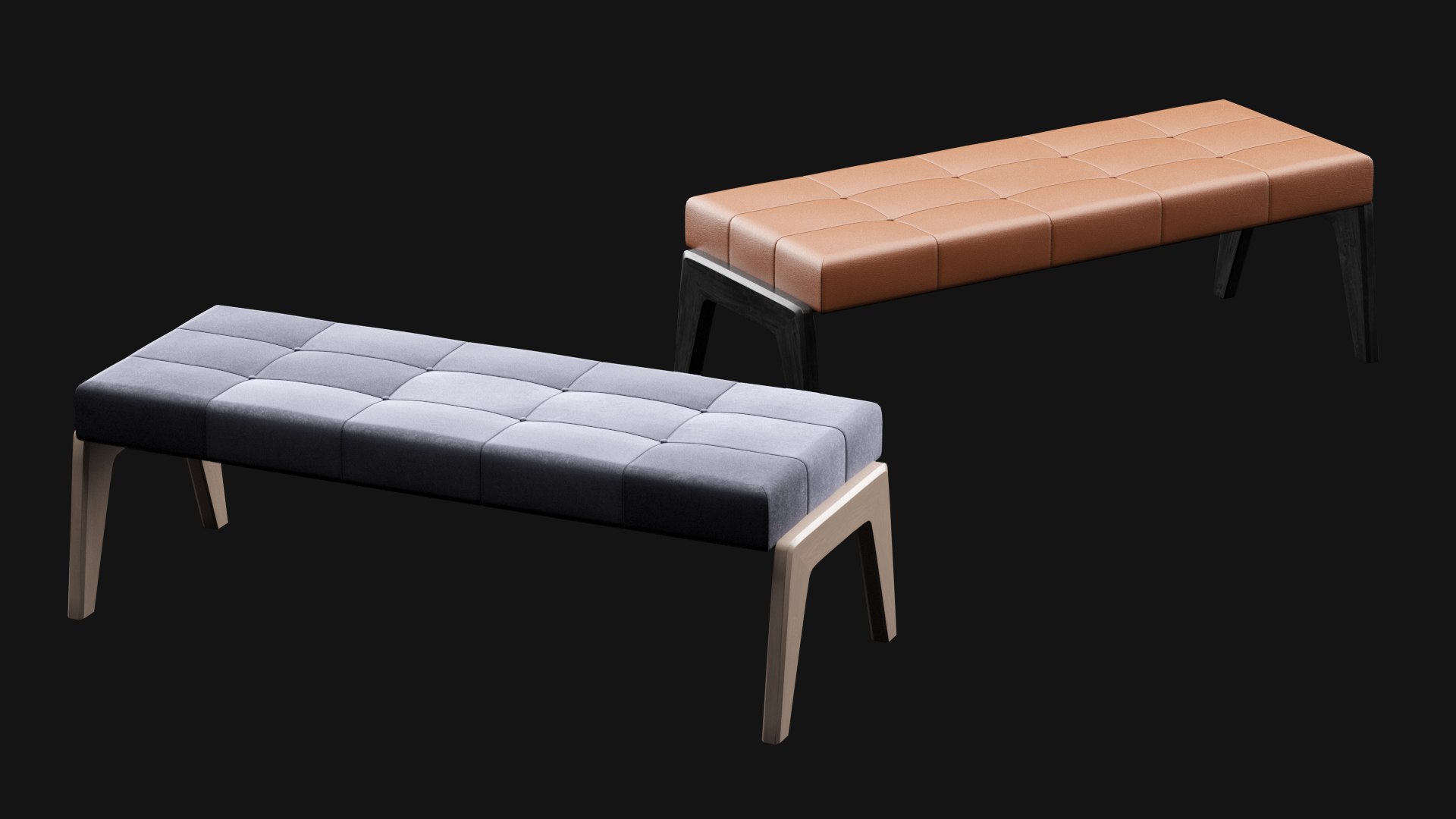 3D bed bench 9 model - TurboSquid 1848032